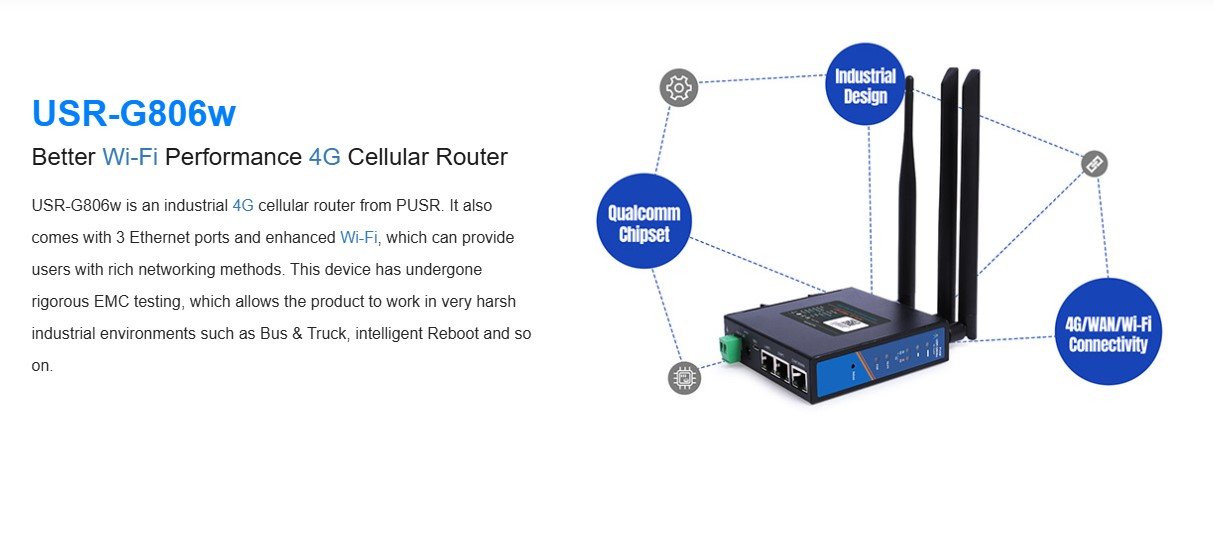 Industrial Cellular Router USR-G806w - Solusi Pintar untuk Industri Otomasi