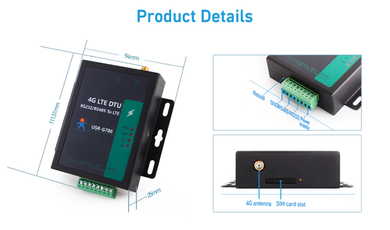Serial 4G Cellular Modem USR-G786 - Solusi Pintar untuk Industri Otomasi