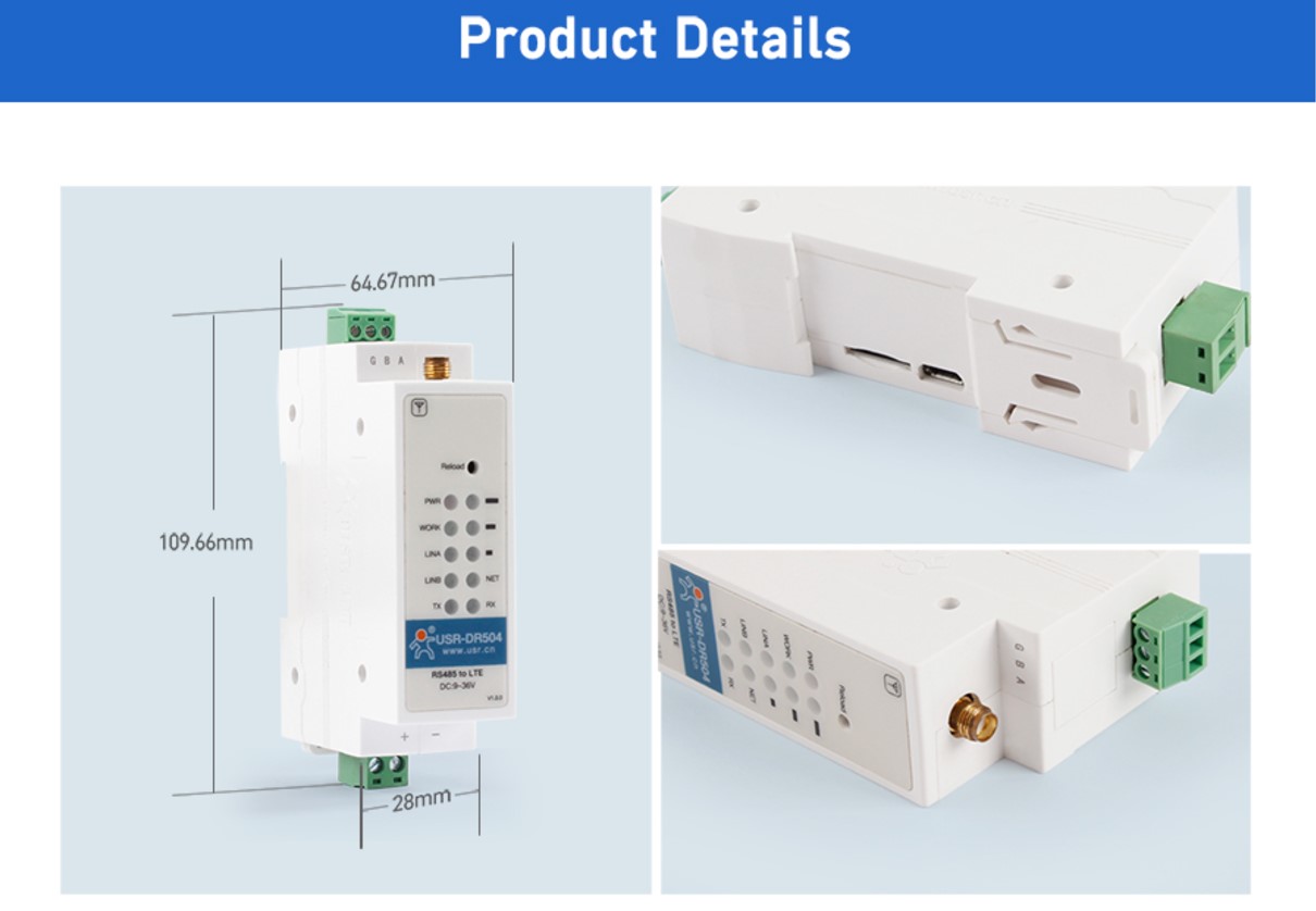 RS485 Industrial Cellular Modem USR-DR504 - Solusi Pintar untuk ...