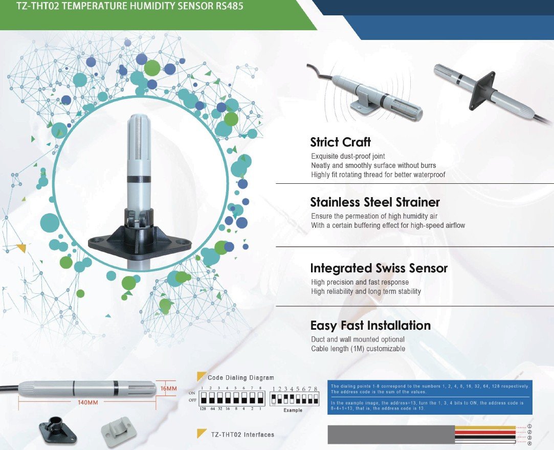 Temperature Humidity Sensor THT-02 - Solusi Pintar untuk Industri Otomasi